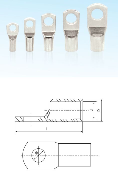 Tinned Eyelet Type Copper Cable Lugs SC / JGK Series Insulated Terminal ...