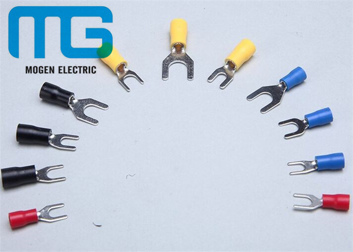 Series SV copper electrical spade Insulated Wire Terminals red blue ...