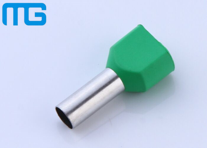 TE Series Nylon Insulated Wire Terminals Twin Cord End Copper Tube Red ...