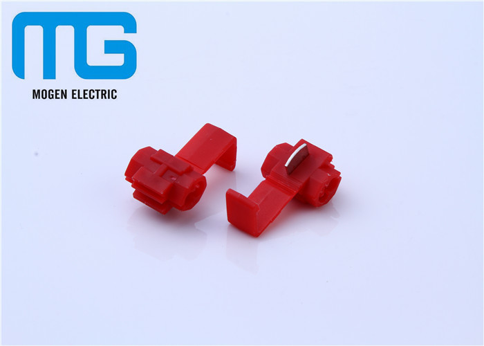 Electrical Open Barrel Terminals Red T Tap Quick Splice Connector For Cars
