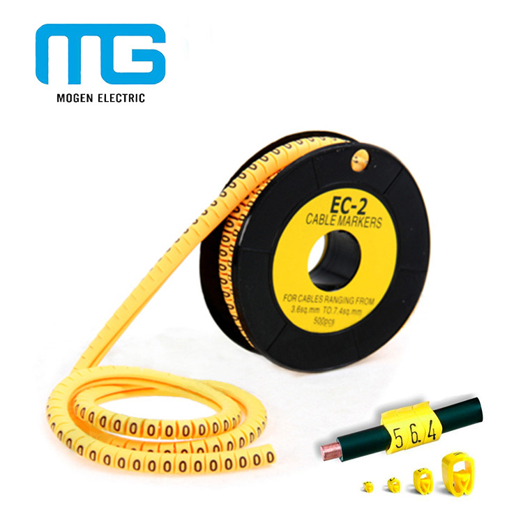 EC-1 Pvc Cable Marker Tube / Plastic Cable Labels / EC Type Cable ...